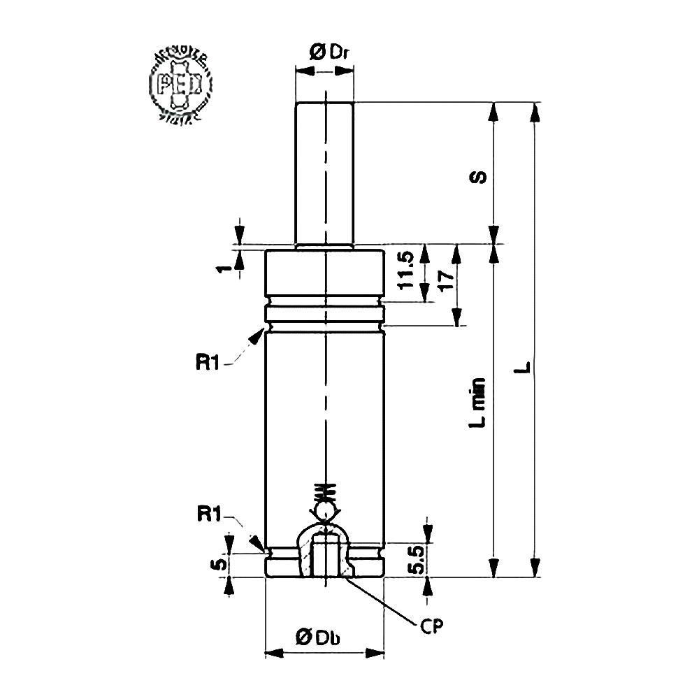 Associated Spring Raymond - Nitrogen Gas Spring: 0.98" Dia, 1.5" Max ...