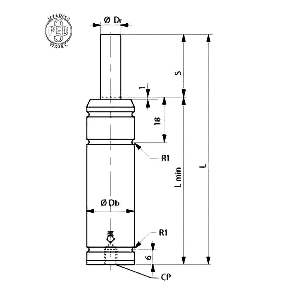 Associated Spring Raymond - Nitrogen Gas Spring: 0.748" Dia, 0.98" Max ...