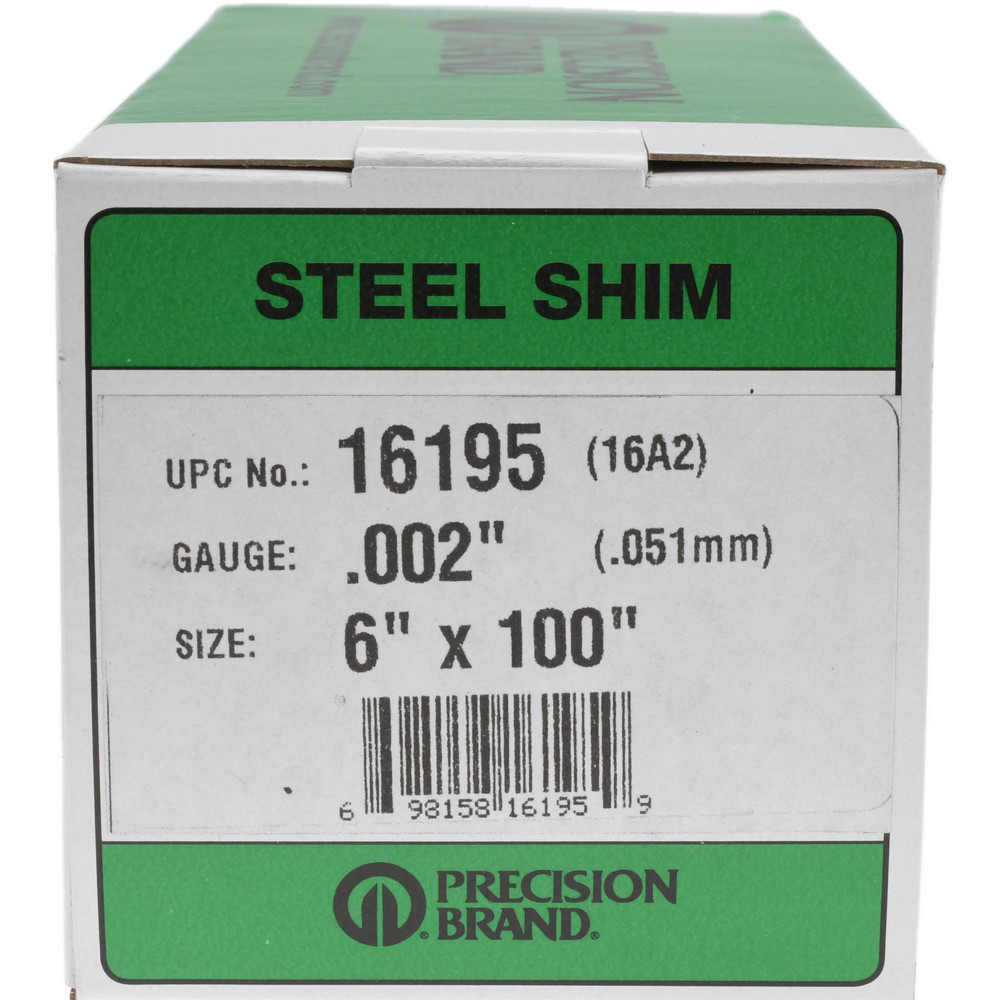 Precision Brand - Metal Shim Stock: Roll, 0.0020" Thick, 100" Long, 6 ...