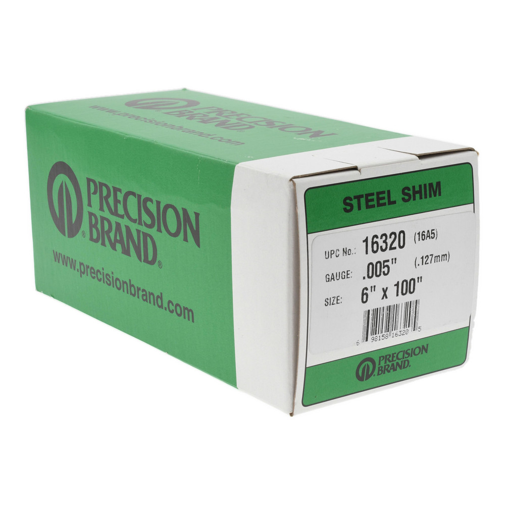 Precision Brand - Metal Shim Stock: Roll, 0.0050" Thick, 100" Long, 6 ...