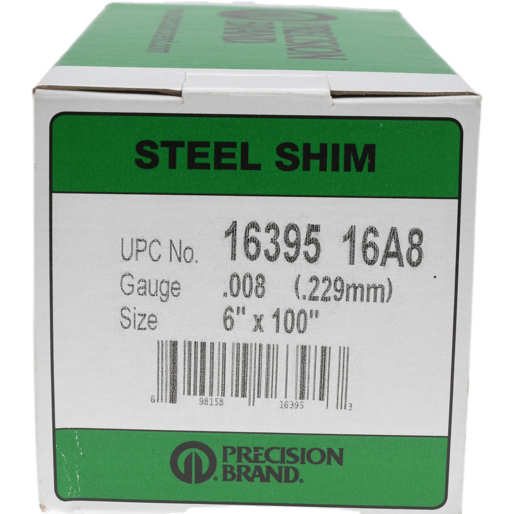 Precision Brand - Metal Shim Stock: Roll, 0.0080" Thick, 100" Long, 6 ...