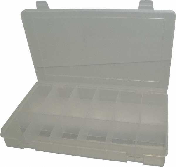 Durham - 18 Compartment Clear Small Parts Compartment Box - 00068288 ...
