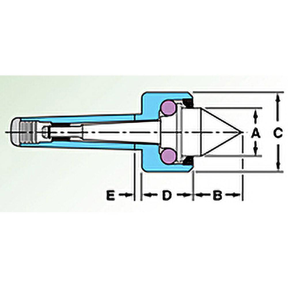 Riten - Live Center: Taper Shank, 1-11/16" Head Dia | MSC Direct