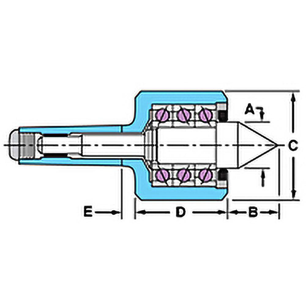 Riten - Live Center: Taper Shank, 3-3/4" Head Dia | MSC Direct
