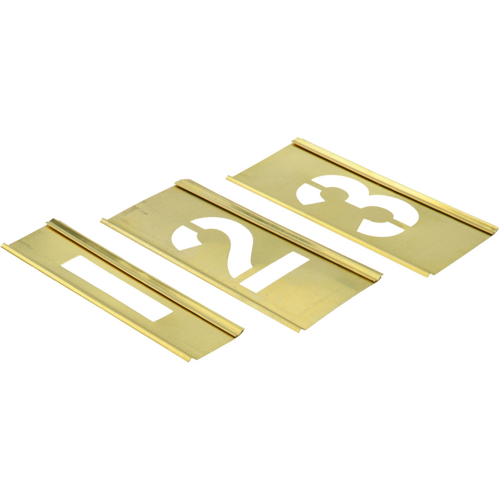 C.H. Hanson - 15 Piece, 2 Inch Character Size, Brass Stencil | MSC Direct