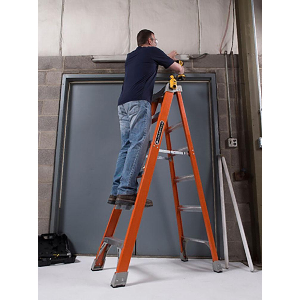 Louisville - 5 Step Fiberglass Foldable Step Ladder: Type IA 300 lb ...