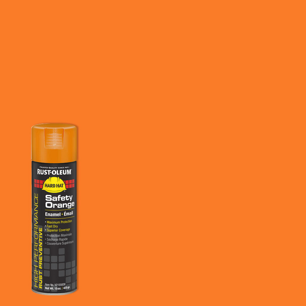 Rust-Oleum - High Performance V2100 Enamel Spray Paint, Safety Orange ...