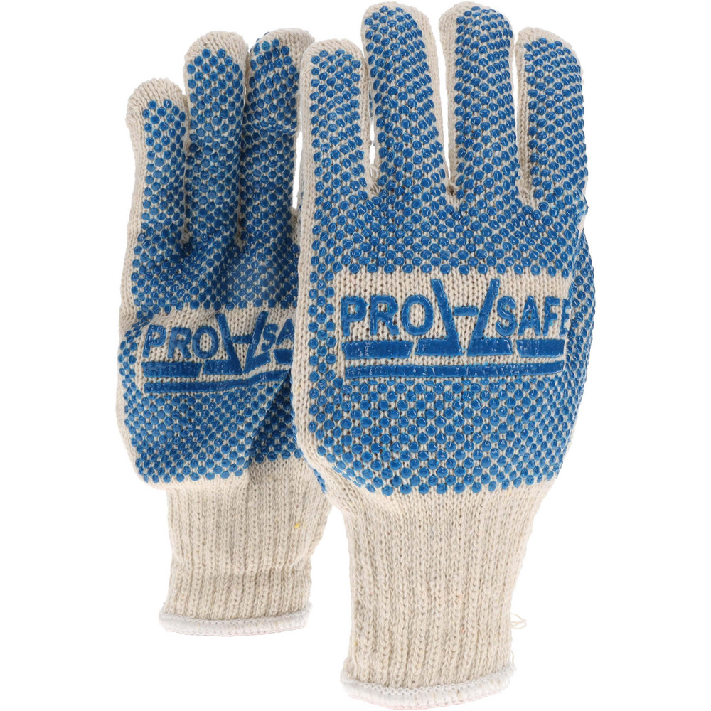 PRO-SAFE - Work Gloves: Size Large, PVC-Coated, Cotton Blend, General ...