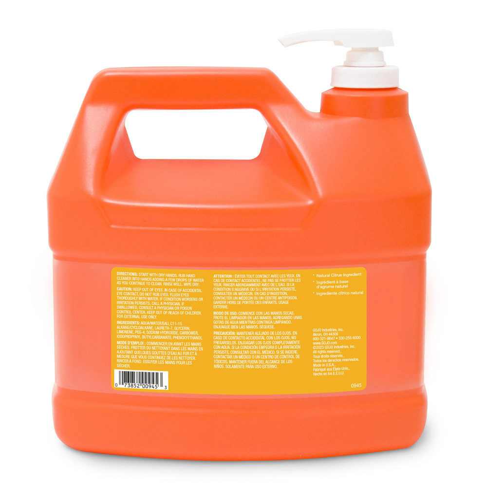 GOJO - GOJO NATURAL* ORANGE Smooth Hand Cleaner, 1 gal Pump Bottle ...