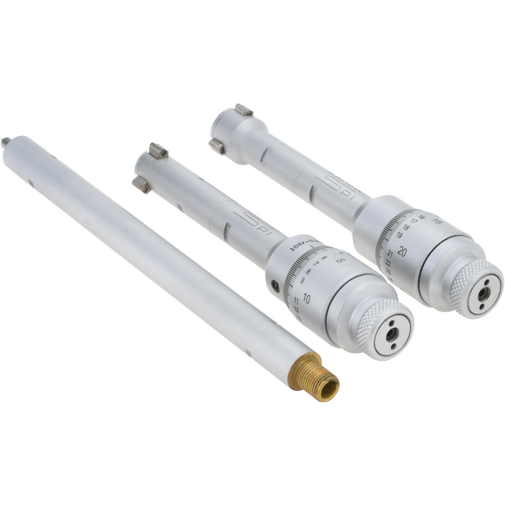 SPI - Mechanical Inside Micrometer Set: 0.5000 to 0.8000" Range, 1 ...