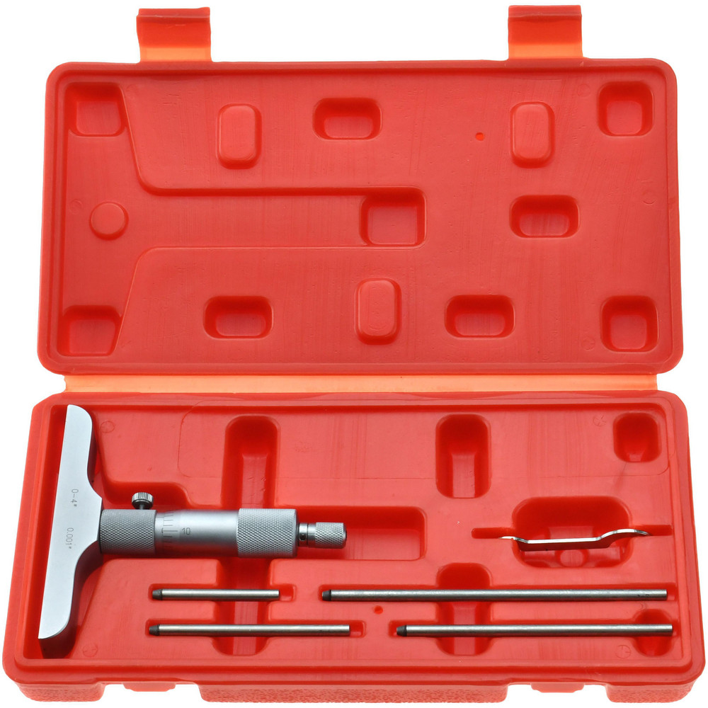 Value Collection - Mechanical Depth Micrometer: 4'' Range, 4 Rods | MSC ...