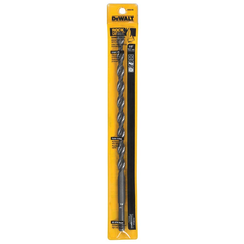 DeWALT - 1/2" Dia, Round with Flats Shank, Carbide-Tipped Rotary ...