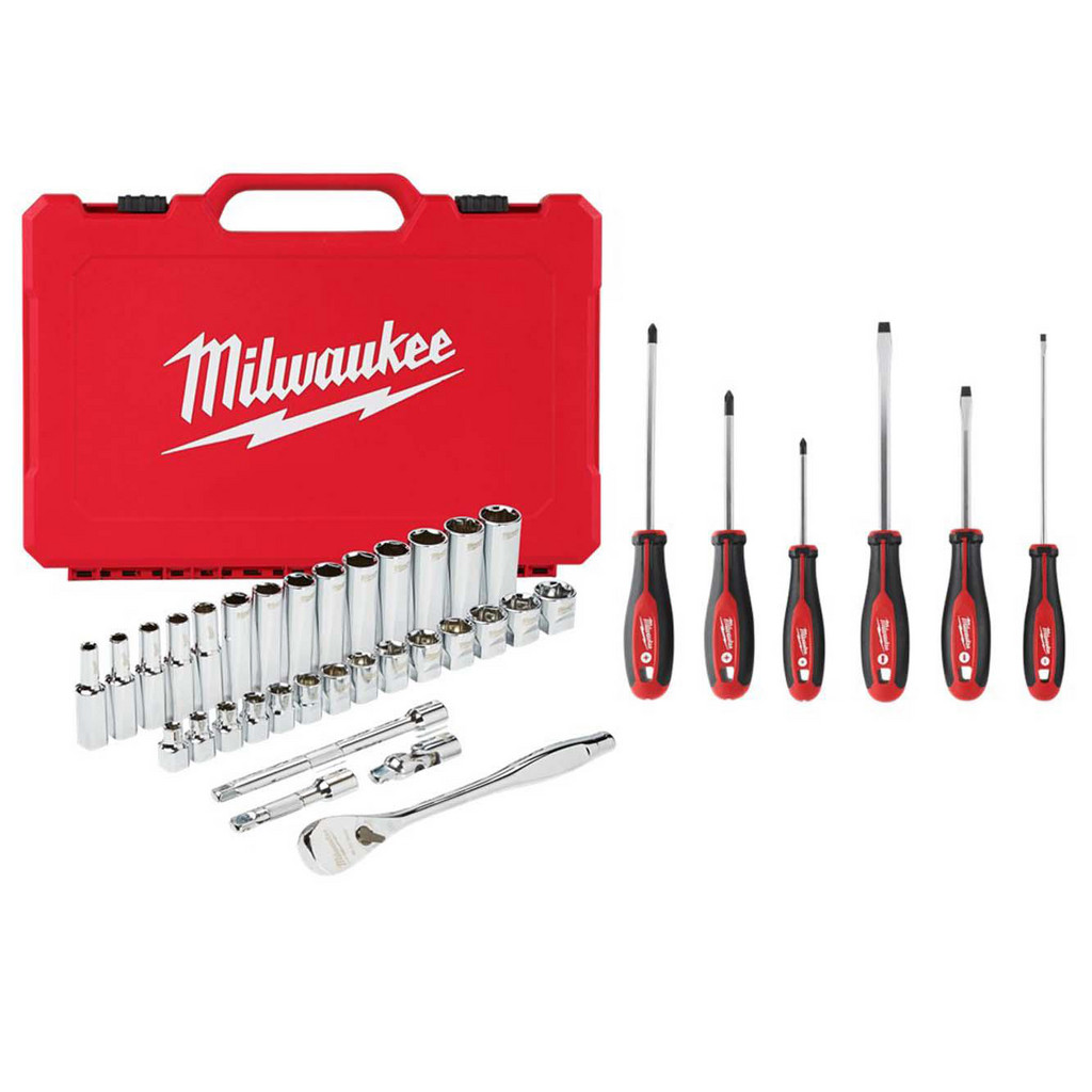 Milwaukee Tool Ratchet Socket Set Socket Set 38 Pc 6 00 To 19 00 Milwaukee Tool Ratchet Socket Set Socket Set 38 Pc 6 00 To 19 00