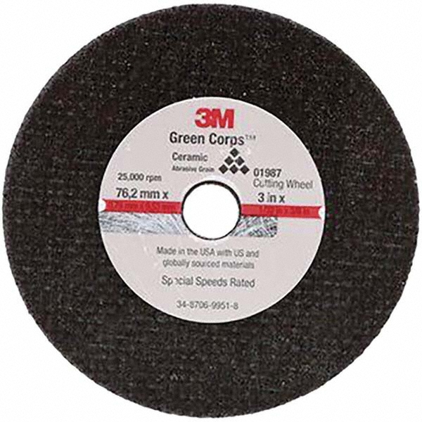 3M - Cutoff Wheel: 3" Dia, 1/32" Thick, Aluminum Oxide | MSC Direct