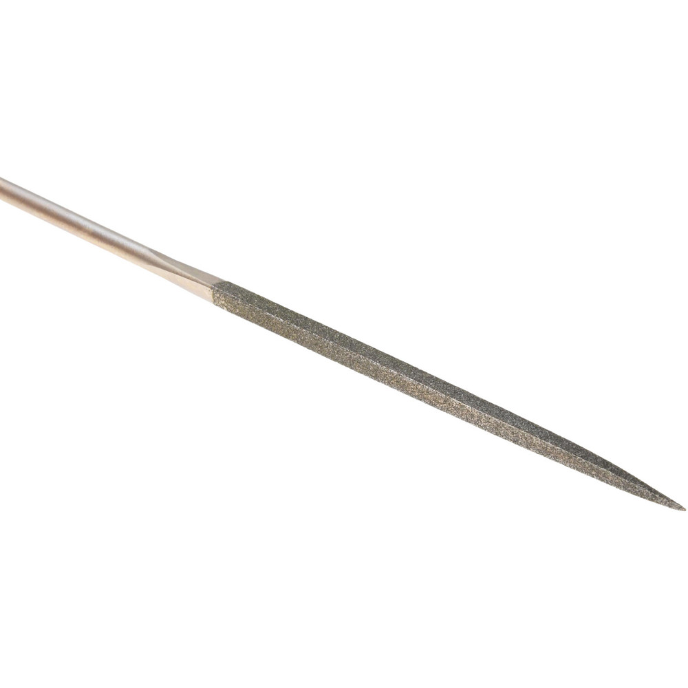 Value Collection - Three Square Needle Diamond File: 5-1/2" OAL, Fine ...