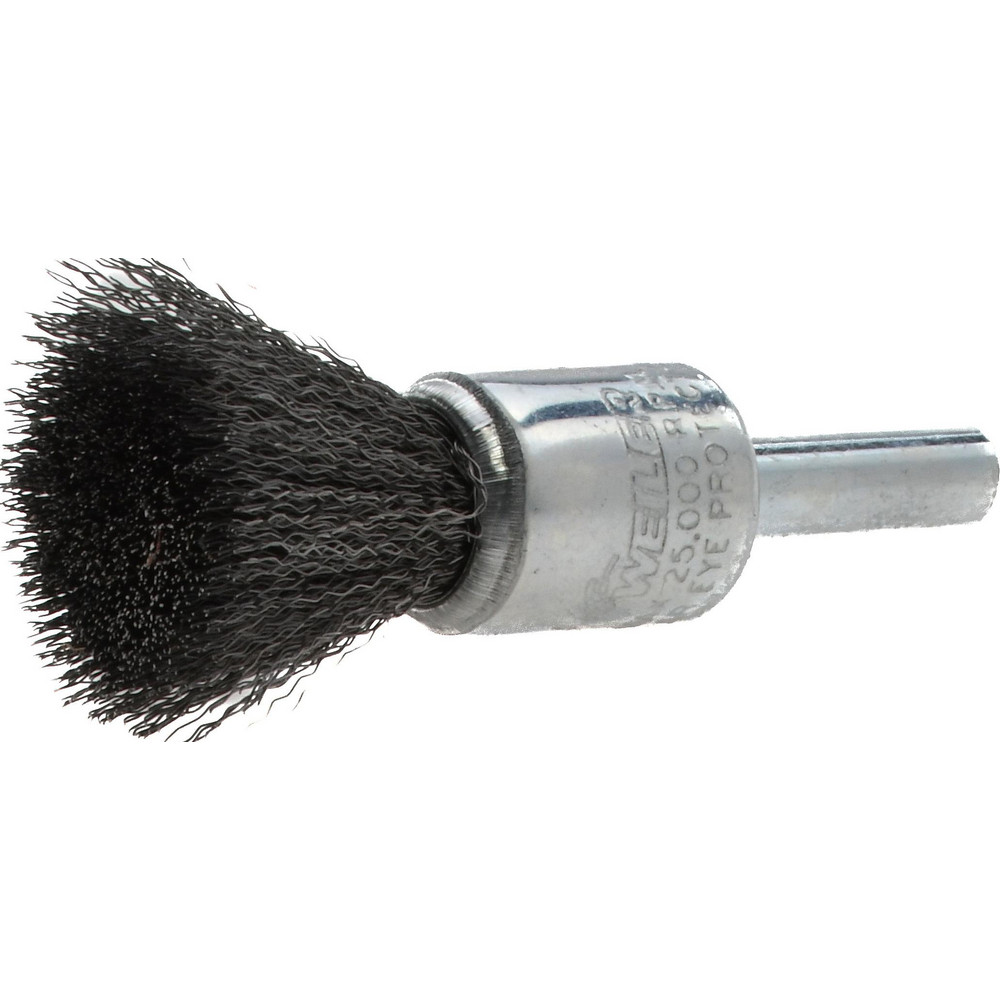 Weiler - End Brushes: 1/2" Dia, Steel, Crimped Wire | MSC Direct
