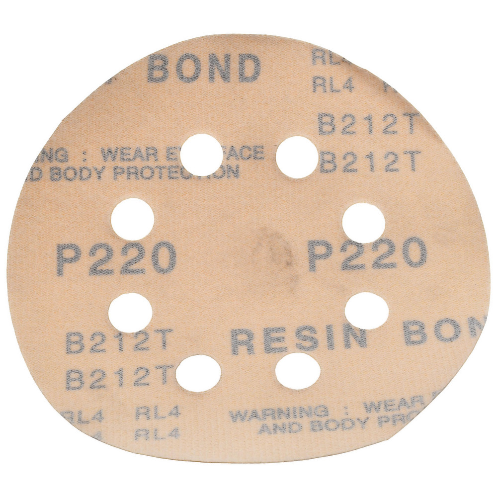 Made in USA - Hook & Loop Disc: 5" Dia, 220 Grit, Coated, Aluminum ...