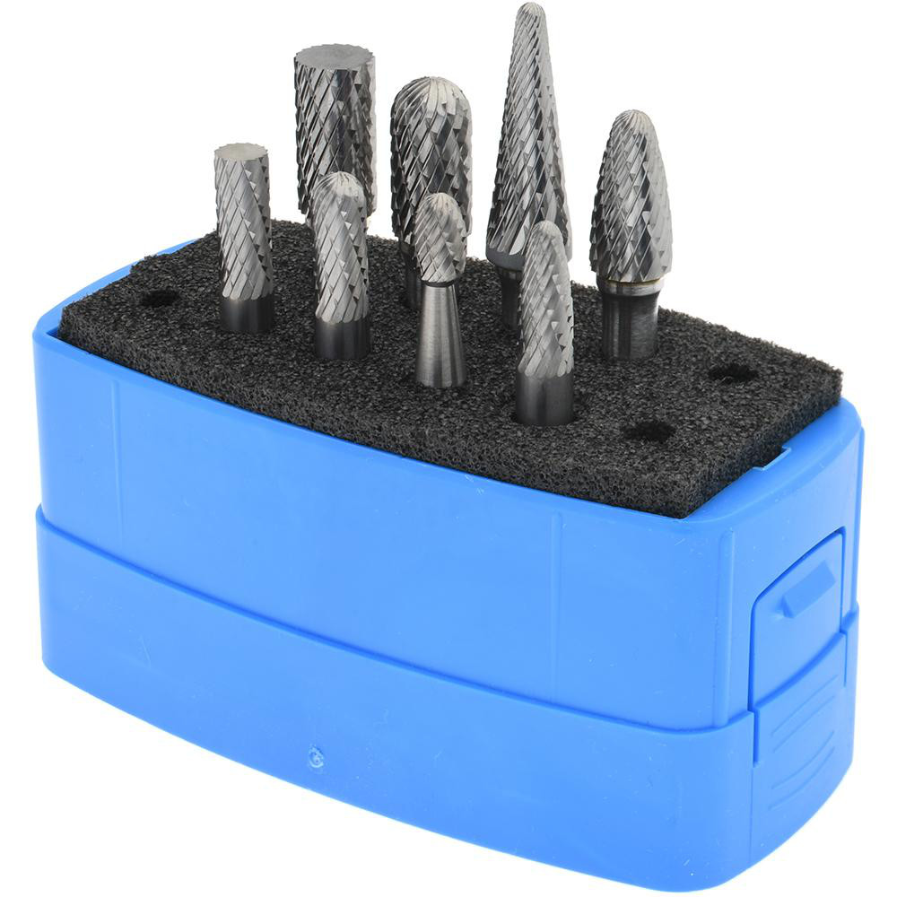 Florida Pneumatic - 9 Pc Double Cut Burr Set with Taper w/Rad End ...