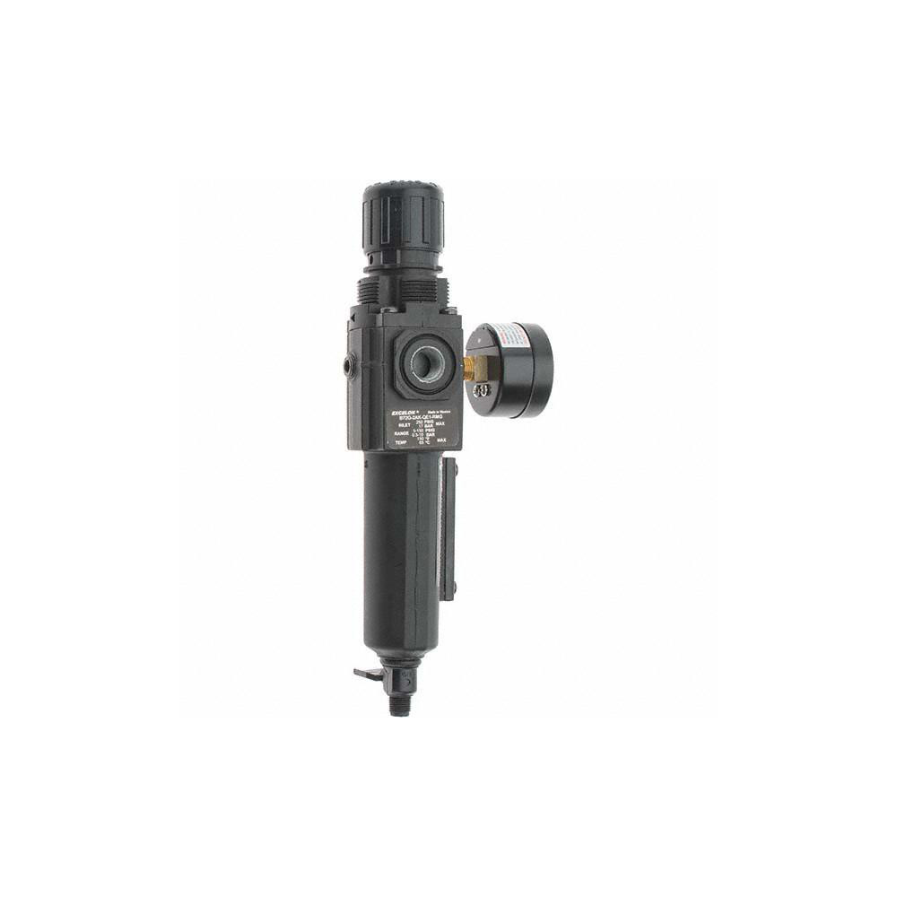 Norgren - FRL Combination Unit: 1/4 NPT, Compact, 1 Pc Filter/Regulator ...