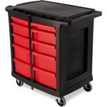 Rubbermaid - Mobile Workstation Mobile Work Center: 20-1/4" OAD, 5 ...