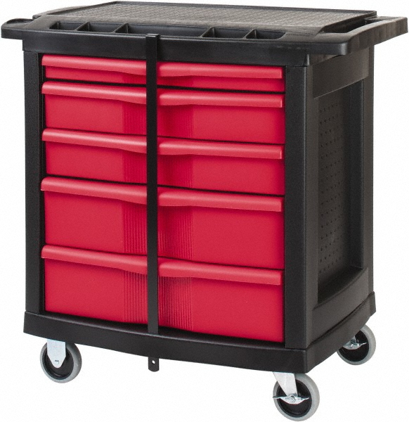 Rubbermaid - 250 Lb Capacity, 5 Drawer Mobile Workstation - 00496067 ...