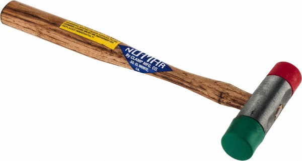 No-Mar - Non-Marring Hammer: 1" Face Dia, Zinc Head | MSC Direct