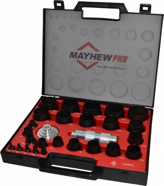 Mayhew - Hollow Punch Set: 27 Pc, 0.125 to 2" | MSC Direct