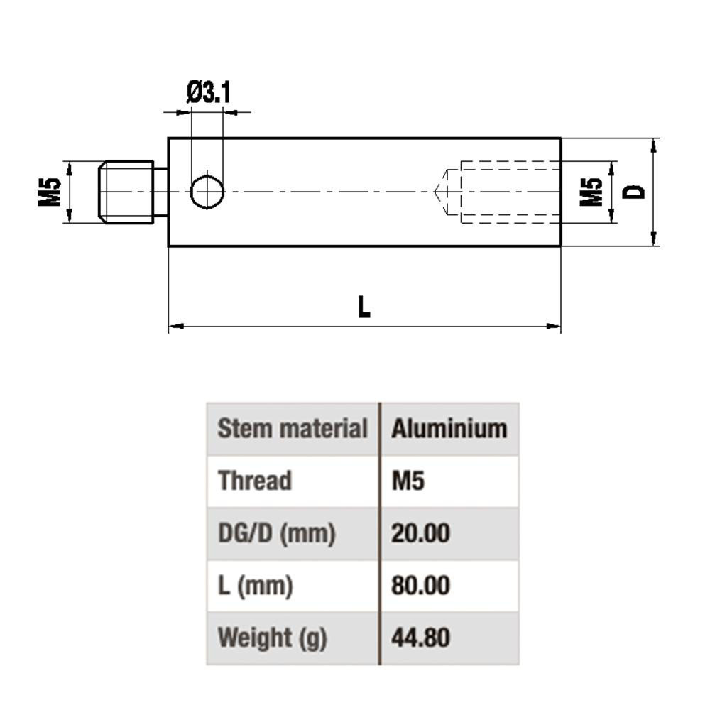 Renishaw - M5 Female M5 Male CMM Stylus Extension | MSC Direct