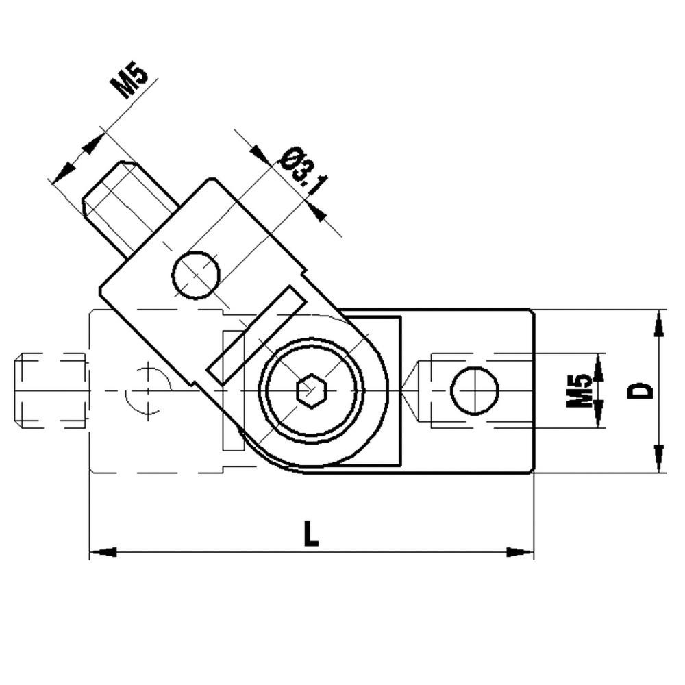 Renishaw - M5 Female, M5 Male, CMM Swivel Stylus Adapter | MSC Direct