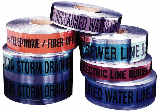 Presco - Caution: Buried Gas Line Below, Detectable Underground Tape | MSC Direct