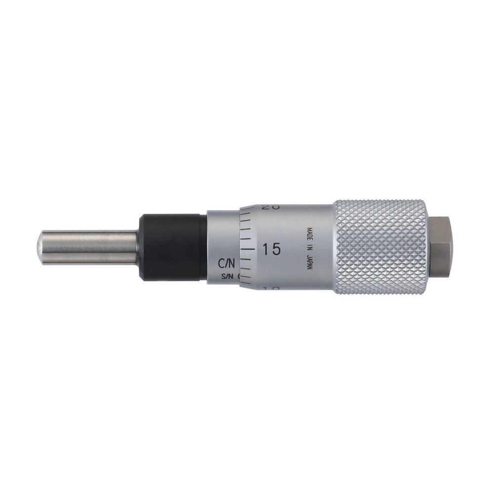 Mitutoyo - Mic Head, 0-13mm, 0.01mm, Spherical Face, Plain, 9.5mm, Fine ...