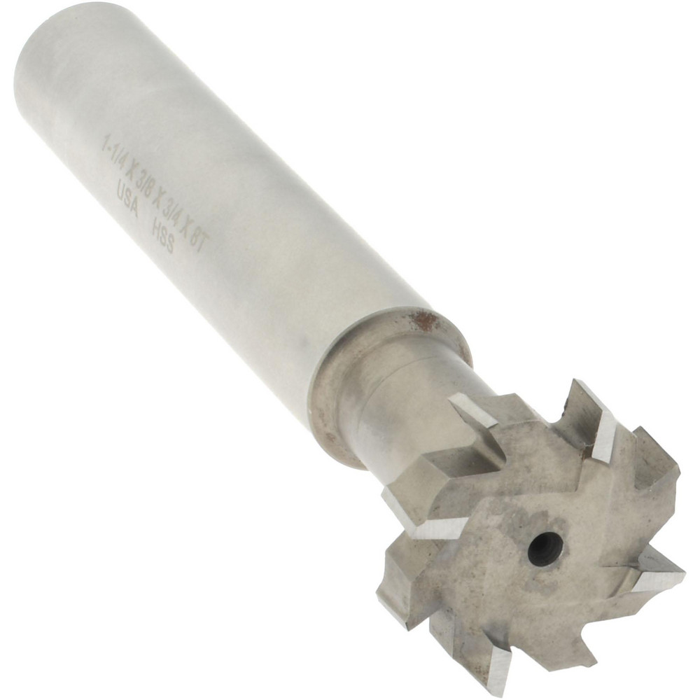 Made in USA - 1-1/4" Dia, 3/8" Wide, High Speed Steel T-Slot Cutter ...