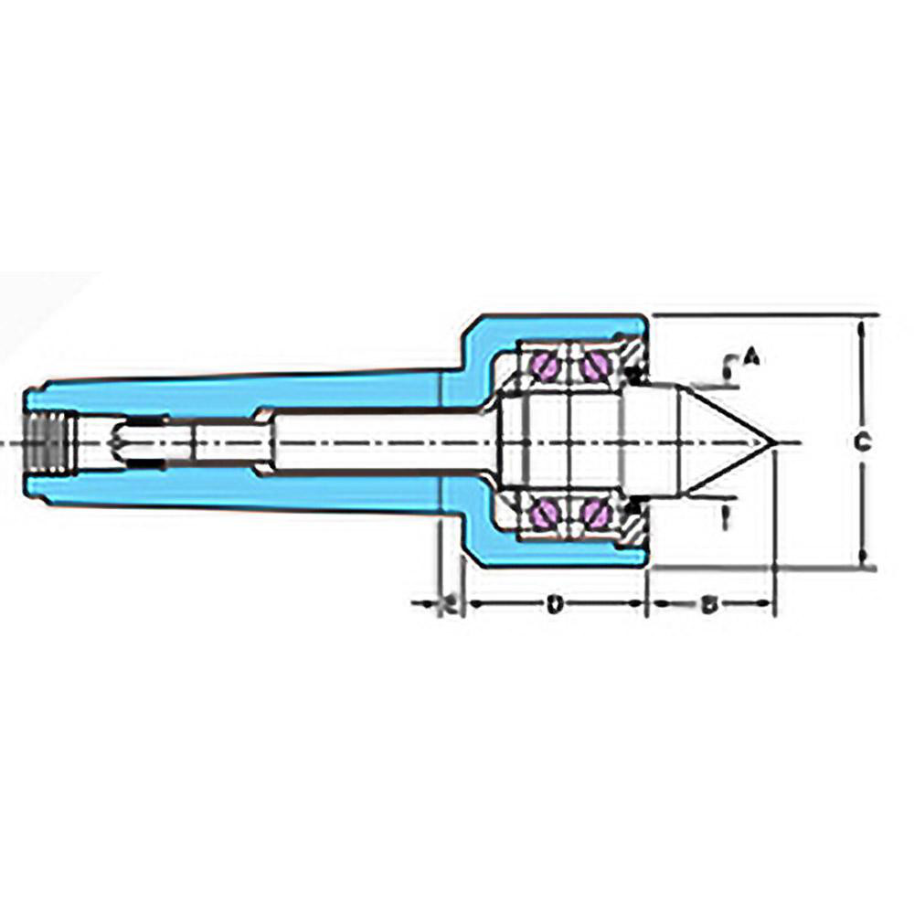 Riten - Live Center: Taper Shank, 2-3/8" Head Dia | MSC Direct
