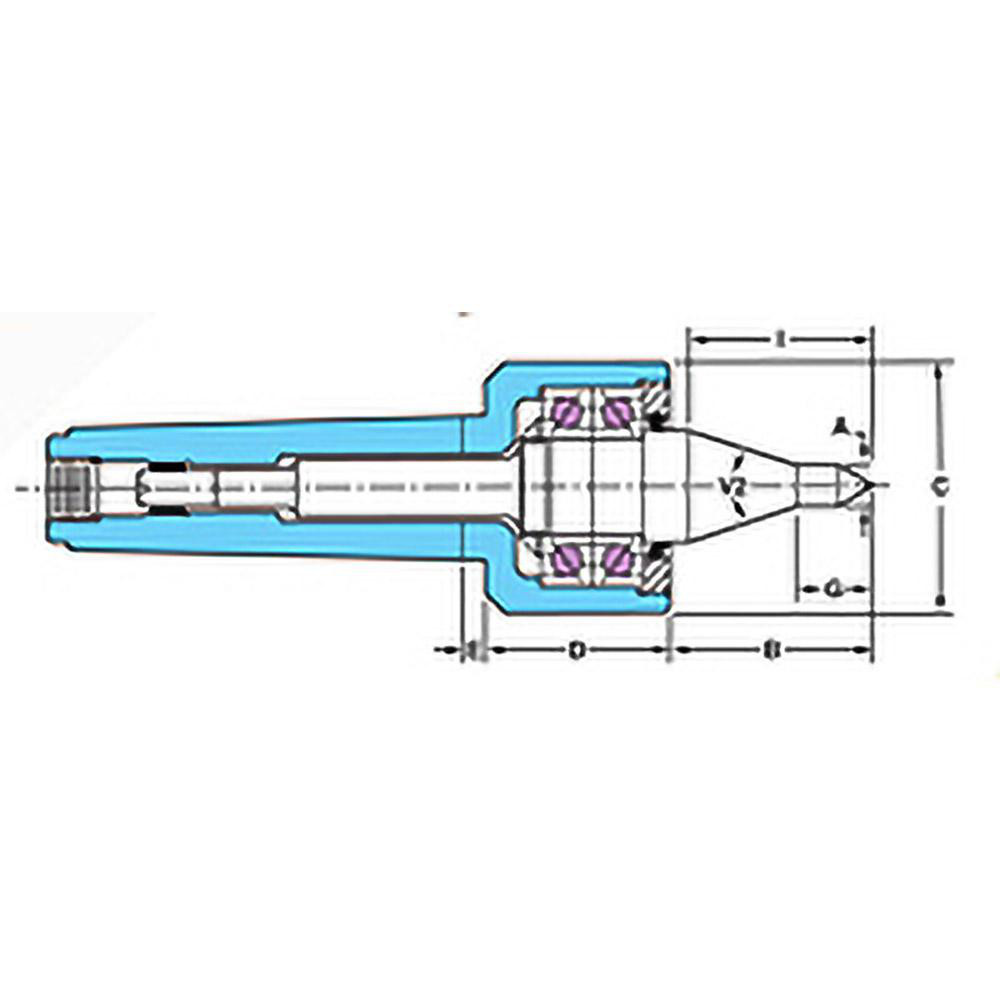 Riten - Live Center: Taper Shank, 3" Head Dia | MSC Direct