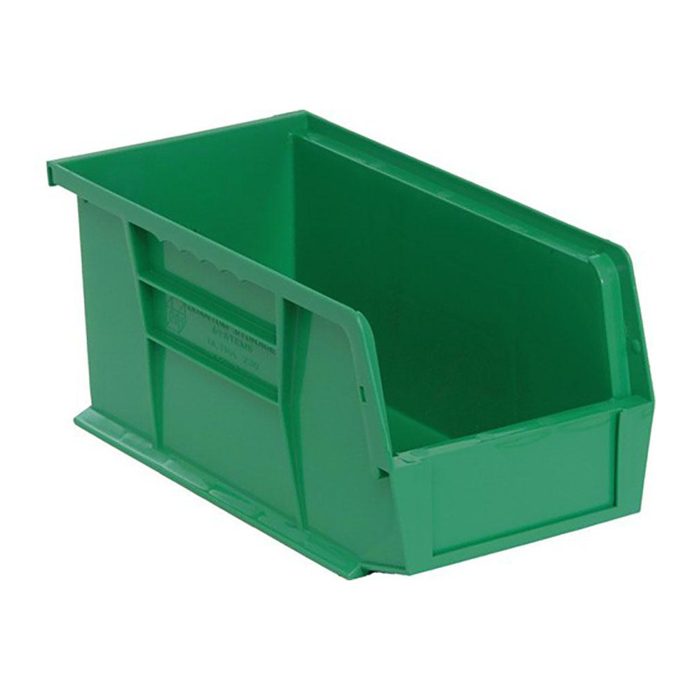 Quantum Storage - Plastic Hopper Stacking Bin: Green | MSC Direct