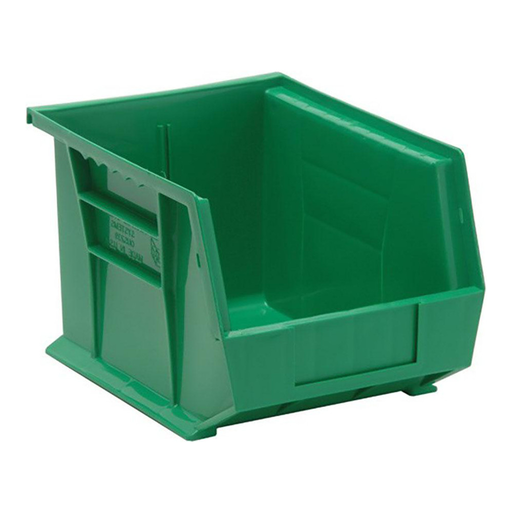 Quantum Storage - Plastic Hopper Stacking Bin: Green | MSC Direct