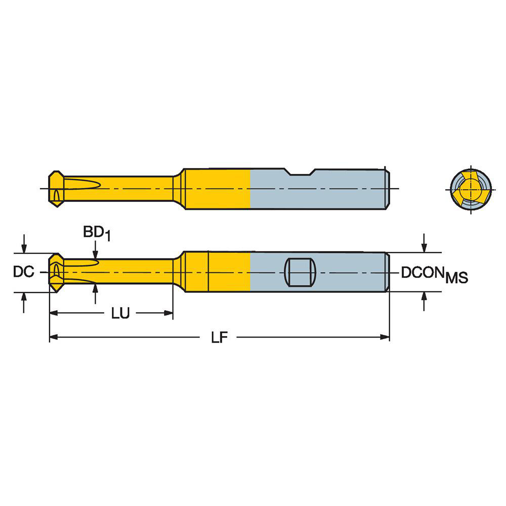 Sandvik Coromant - Chamfer Milling Tip Insert: 326R06B2502006CH 1025 ...