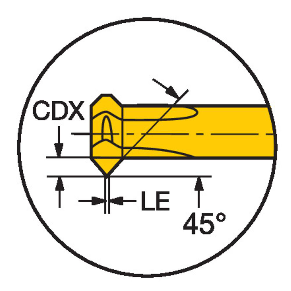 Sandvik Coromant - Chamfer Milling Tip Insert: 326R06B2502006CH 1025 ...