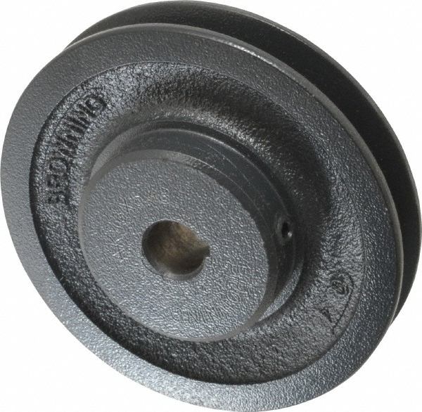 Browning - 5/8" Bore Diam, 4.45" OD, Finished Bore Single Groove Sheave ...
