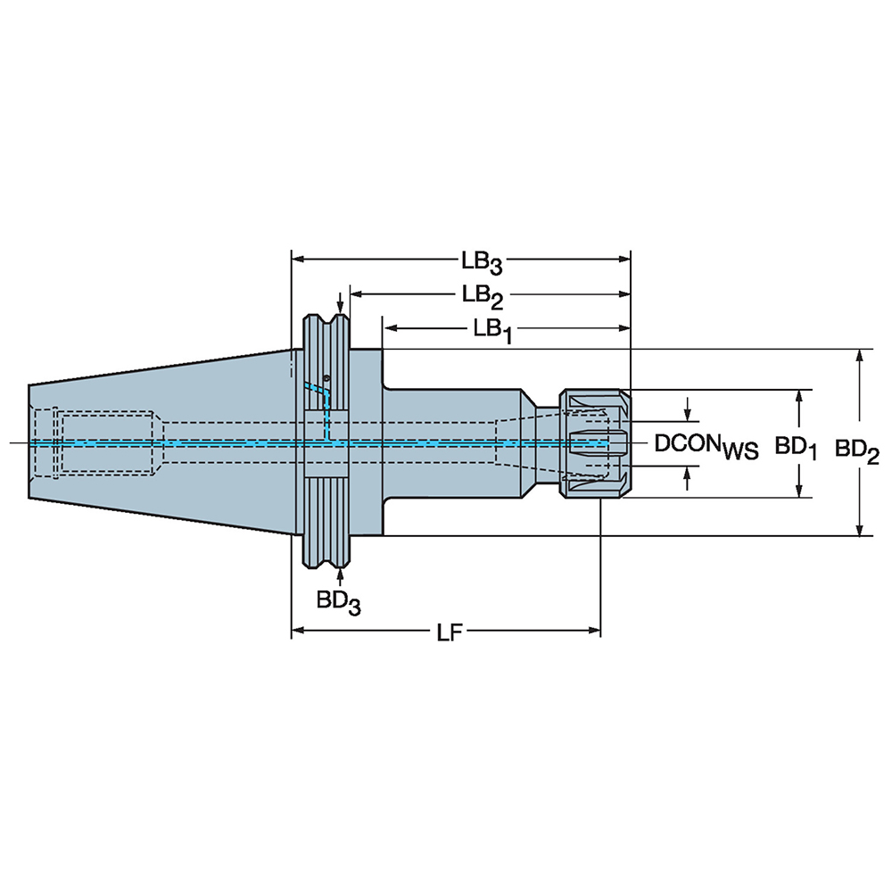 Sandvik Coromant - Collet Chuck: 0.6299 to 2.7500" Capacity, ER16 ...