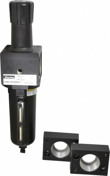 Parker - 1-1/2 NPT Heavy-Duty 1 Pc Filter/Regulator FRL Unit - 01027408 ...
