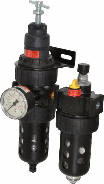 Parker - 1/4" NPT Port Intermediate 2 Piece Filter/Regulator-Lubricator ...
