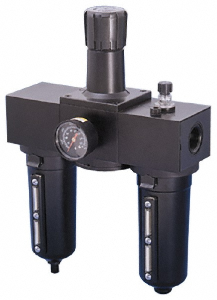 Parker - 1 NPT Heavy-Duty 3 Pc Filter-Regulator-Lubricator FRL Unit ...