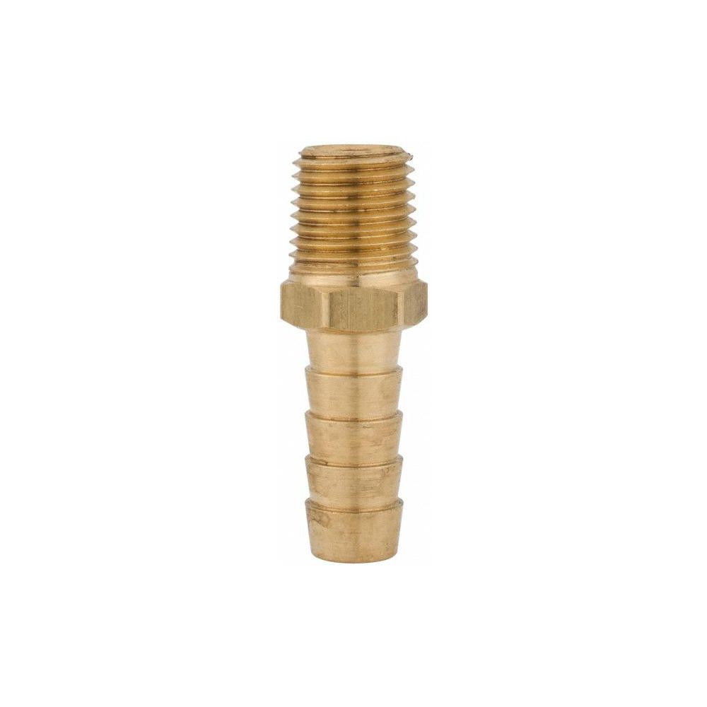 Parker - Barbed Hose Fitting: 1/4" NPT, 3/8" Hose ID, Male, Brass | MSC ...