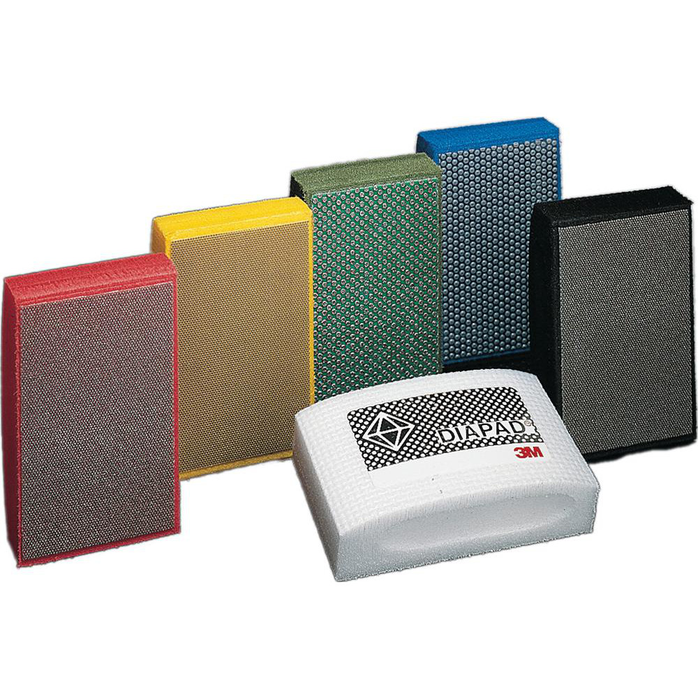 3M - Hand Sanding Pad: Coated, Diamond, Super Fine Grade, White | MSC ...