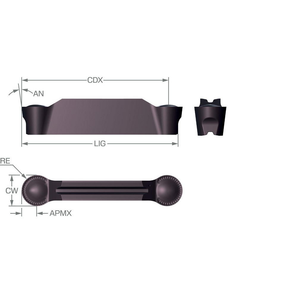 Sandvik Coromant - Profiling Insert: C2I-H2N-0476-RM 1225, 4.3500 mm ...