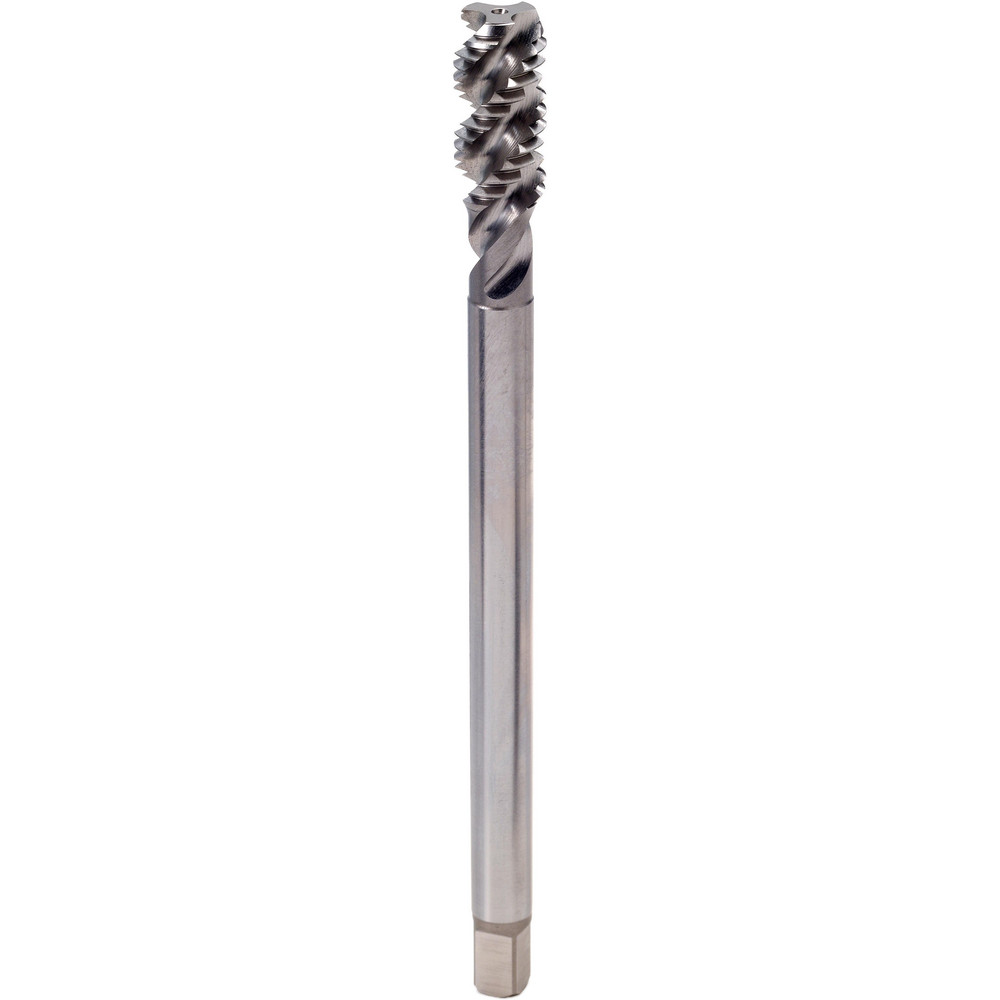 YG-1 - Spiral Flute Tap: #8-32, UNC, 3 Flute, Bottoming Chamfer, High-Speed Steel, TiN Finish ...
