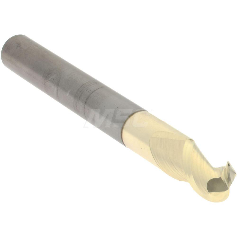 Accupro - Ball End Mill: 1/4" Dia, 3/8" LOC, 2 Flute, Solid Carbide | MSC Direct