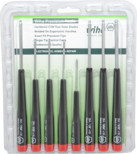 Wiha - 8 Piece, Hex Driver Set - 01187079 - MSC Industrial Supply