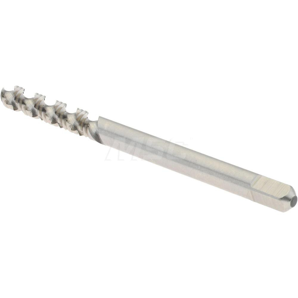 Made in USA - #6-32 UNC, 2 Flute, H3, Bright Finish High Speed Steel Fast Spiral Flute Tap ...